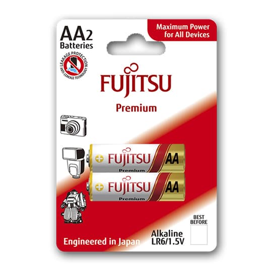 Fujitsu Premium Alkaline 2Pcs AA Blister Pack - The Playground